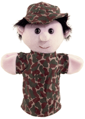 Puppet Soldier, Community Helper Puppet [MTB455] > PUPPETS > Alco of Canada