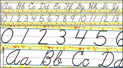 Standard Cursive Alphabet and Numbers 0-30 [TF8034] > Alco of Canada