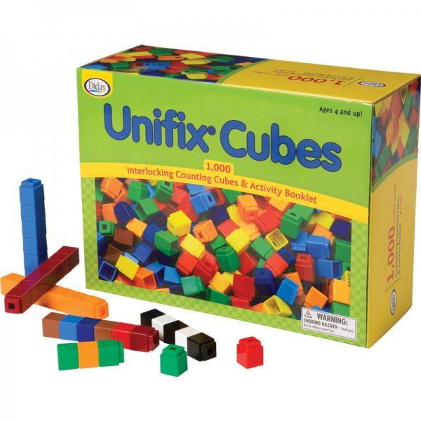 1000 Unifix Cubes 100 Each Of 10 Colours DD-2BKAW > Unifix Cubes > Alco ...